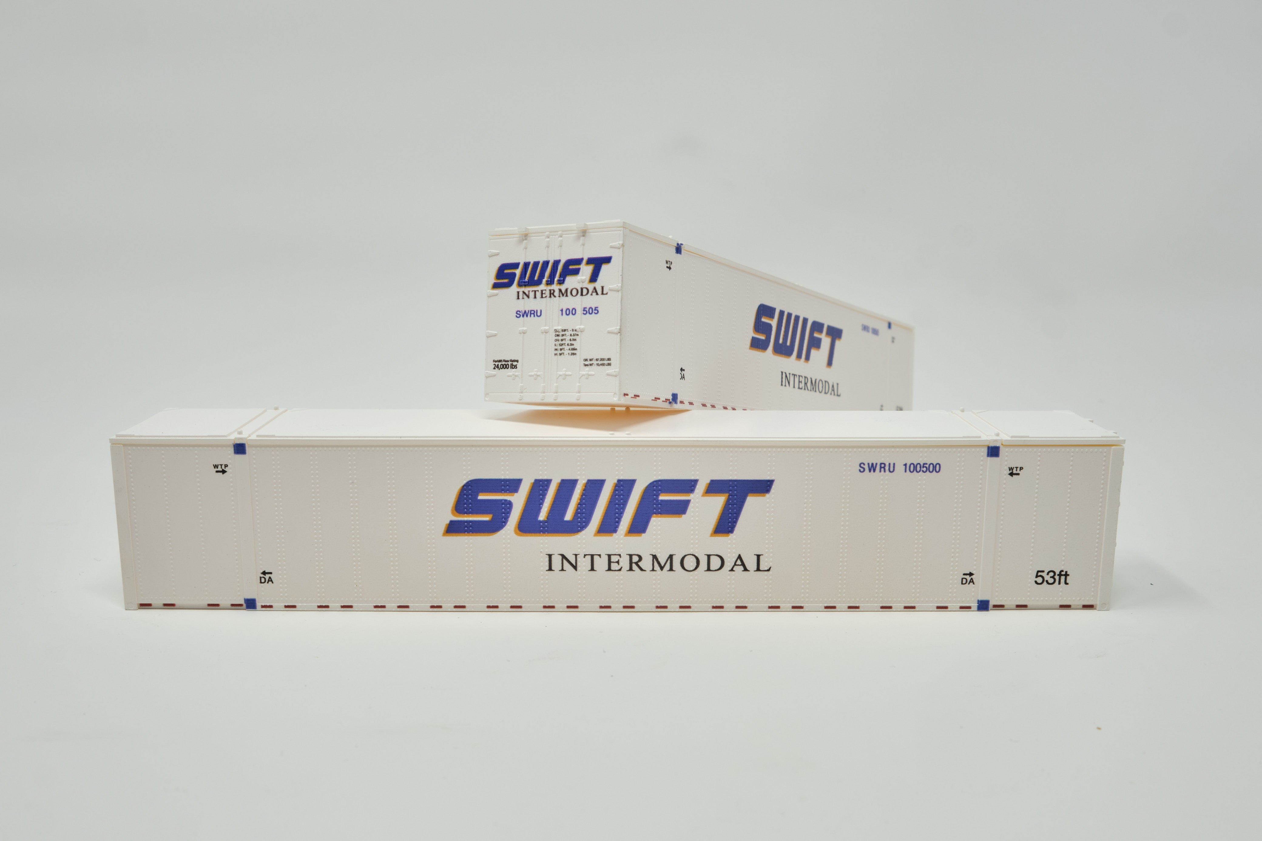 HO Scale 1:87 53' Hi Cube Containers 2pk, Swift, 0004-088018 – Con-Cor ...
